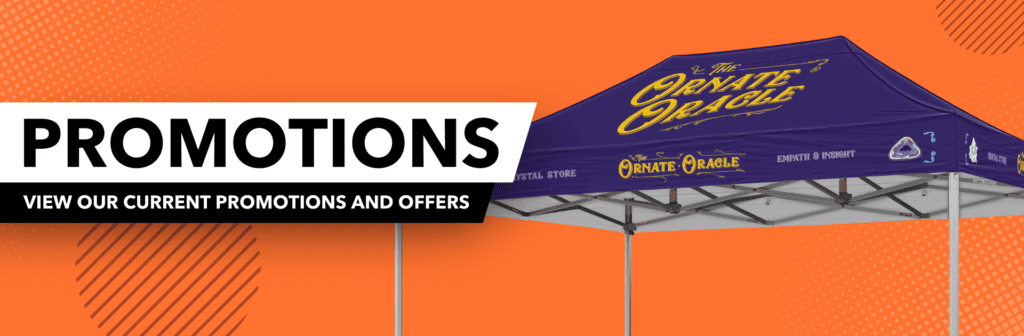 Printed Marquee and Branded Gazebo Rewards